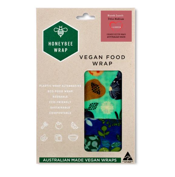 Reusable Vegan Food Wrap Twin Medium - Munch Lunch – Gillian Drew Life ...